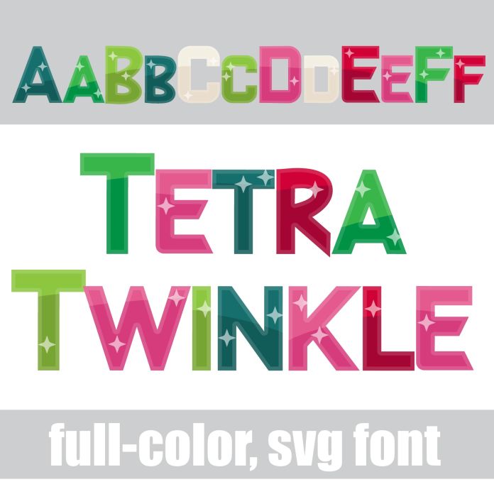 Tetra Twinkle Color Font Color Font|D-1237925