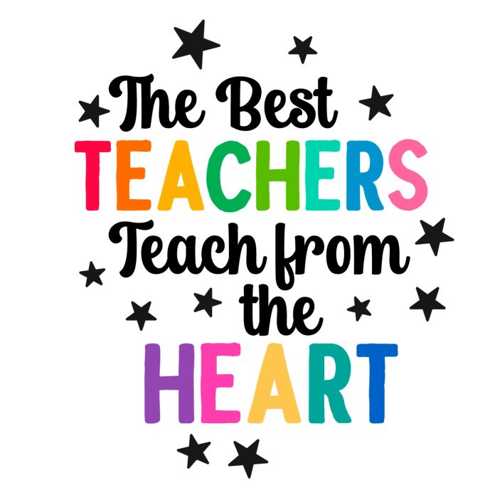 The Best Teachers Teach From The Heart Quote