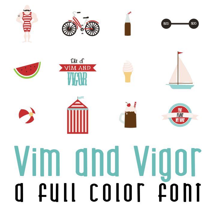 Vim and Vigor Full Color Font