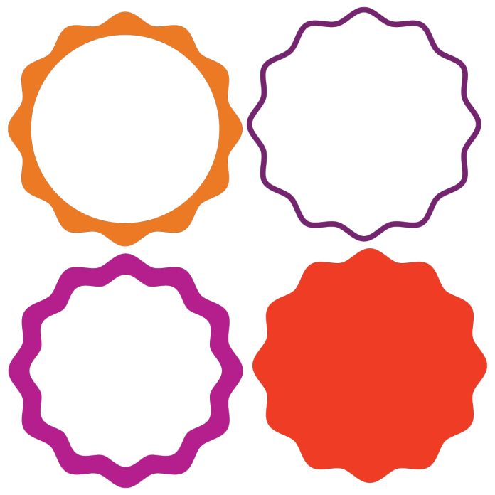 Wavy Circle Frame Border Shape