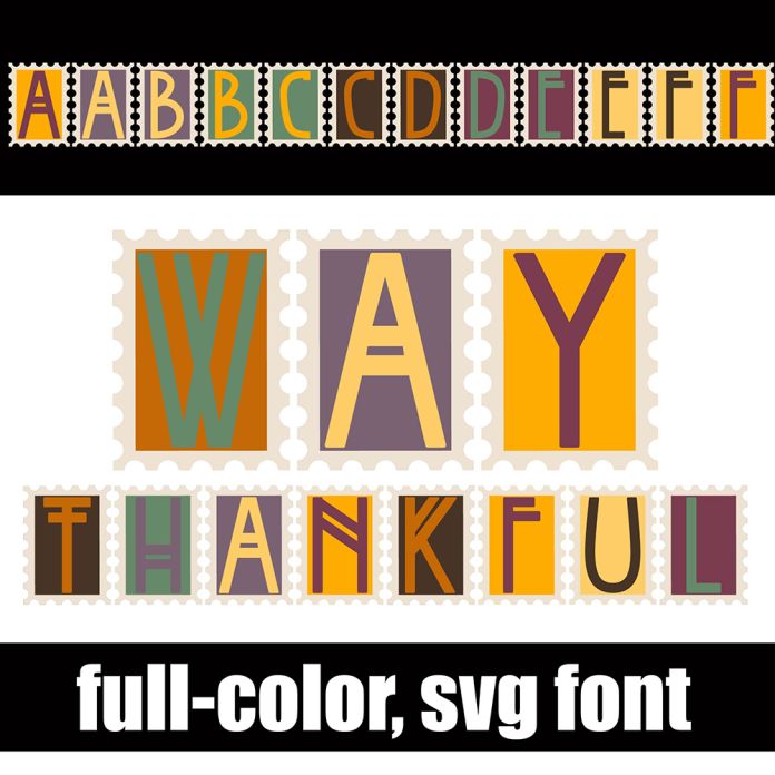 Way Thankful Color Font|D-1231904